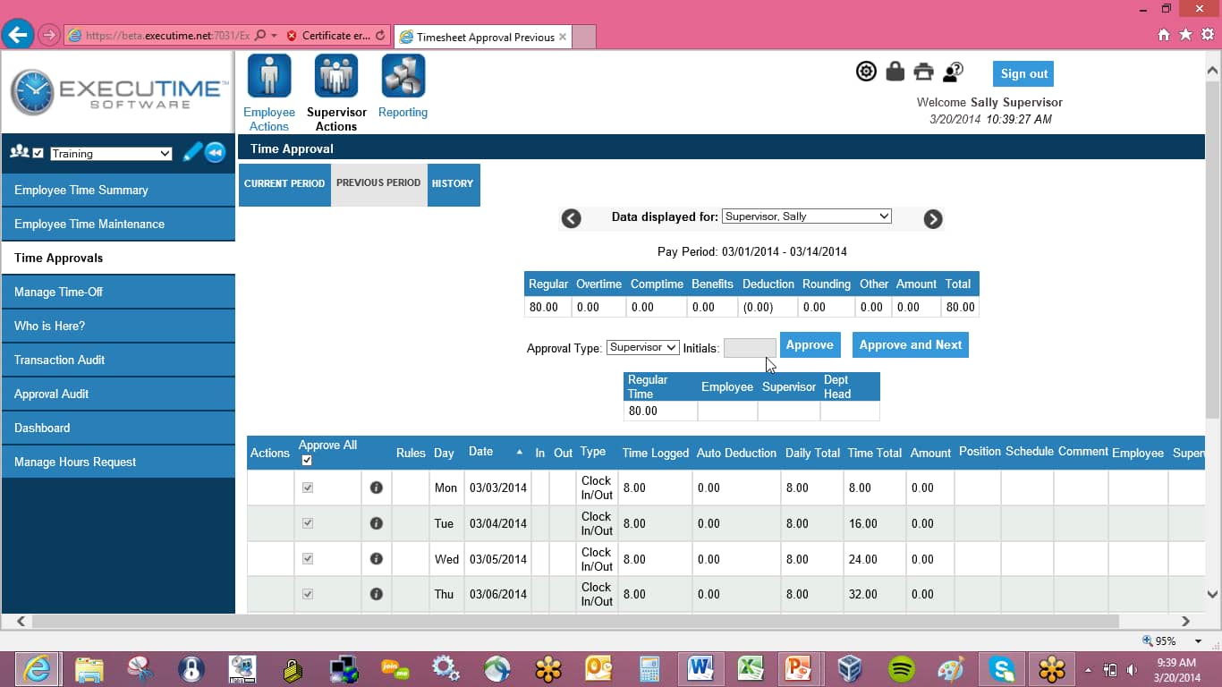 Executime :: Manager or Supervisor Training Video on Vimeo