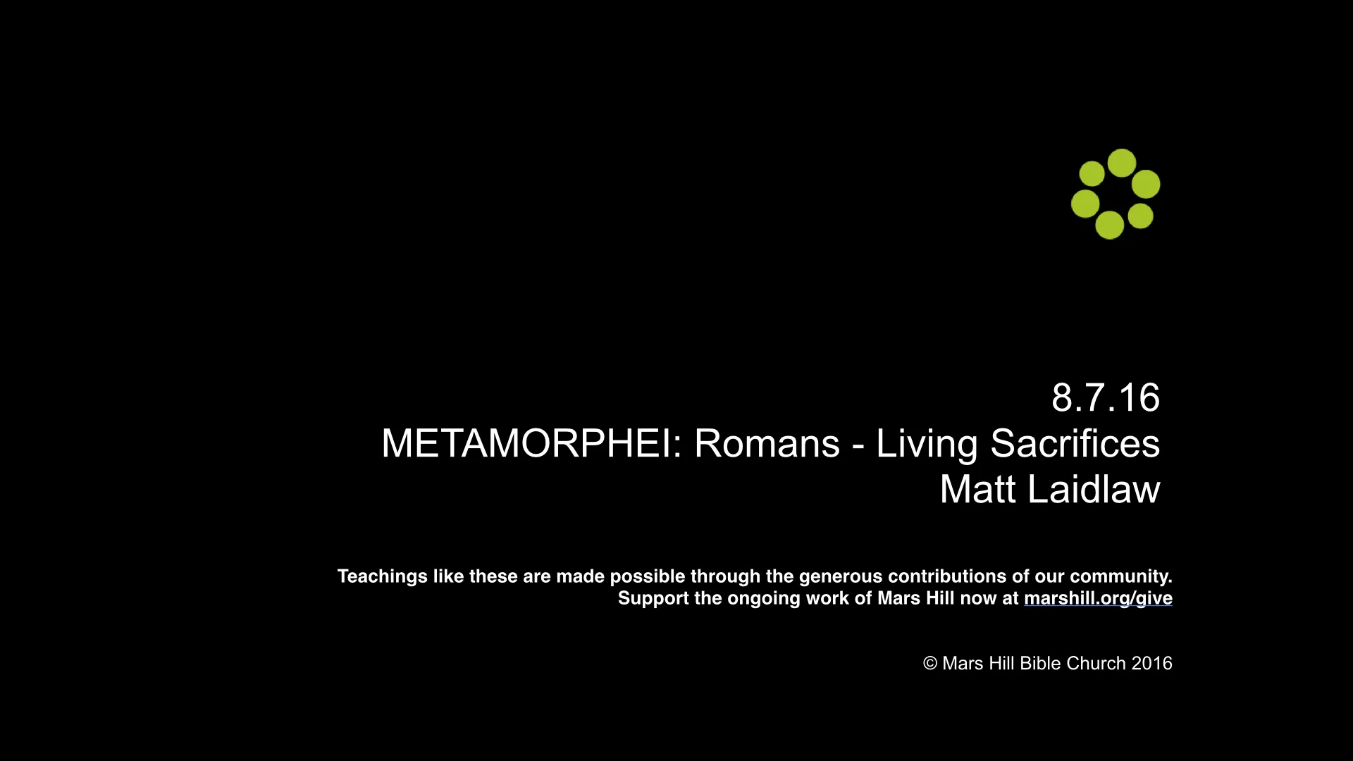 080716 - Matt Laidlaw on Vimeo