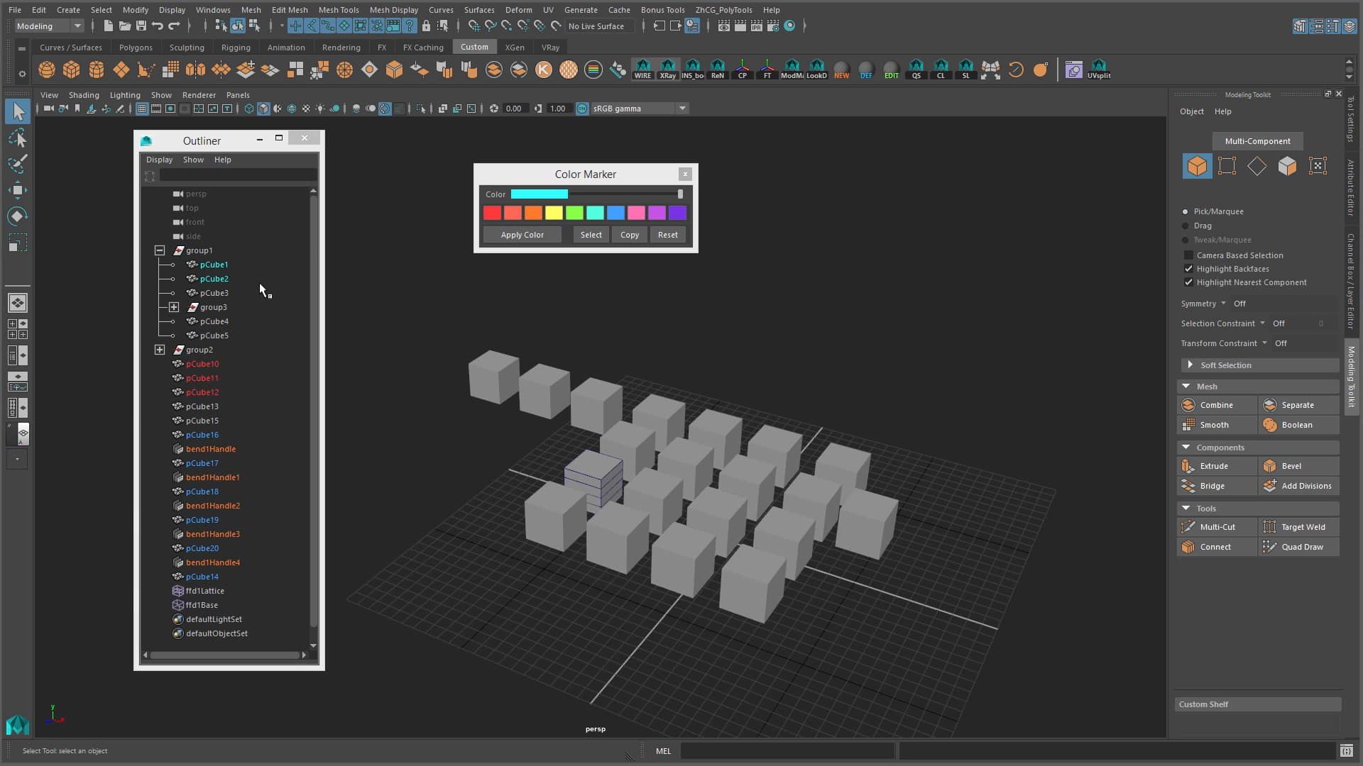 Color Marker v1.0 - colors in Outliner - free script for Maya on Vimeo