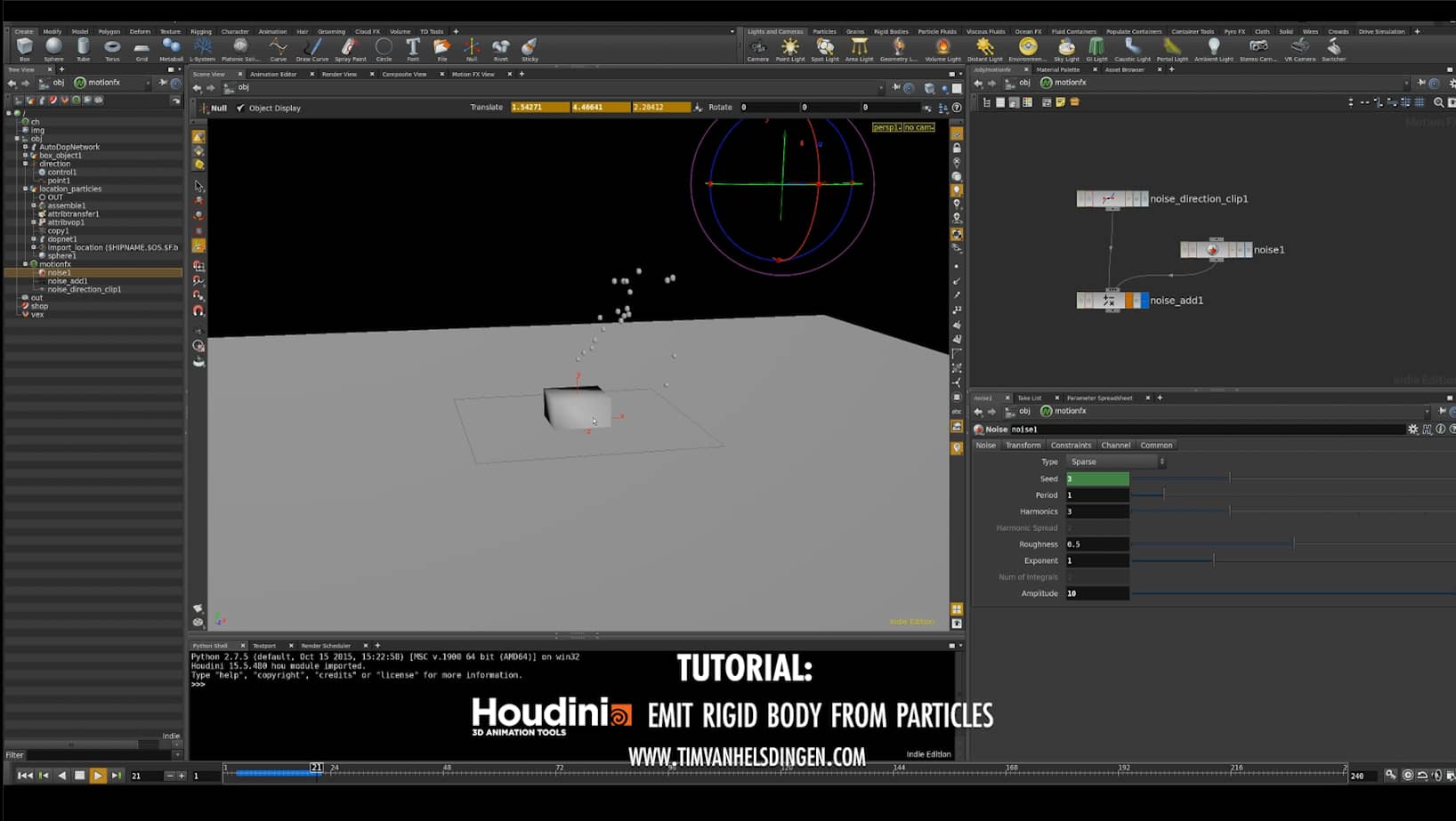 Houdini Tutorial - Emit Bullet from Particles on Vimeo