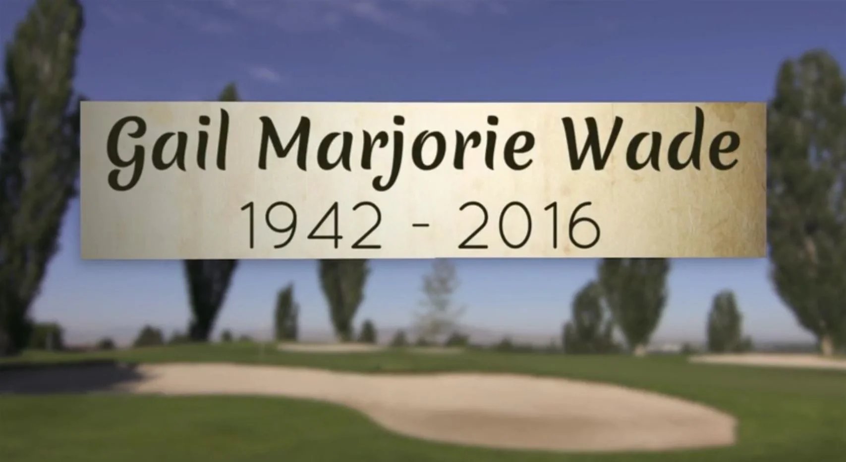 Gail Wade - Funeral Service Recording on Vimeo
