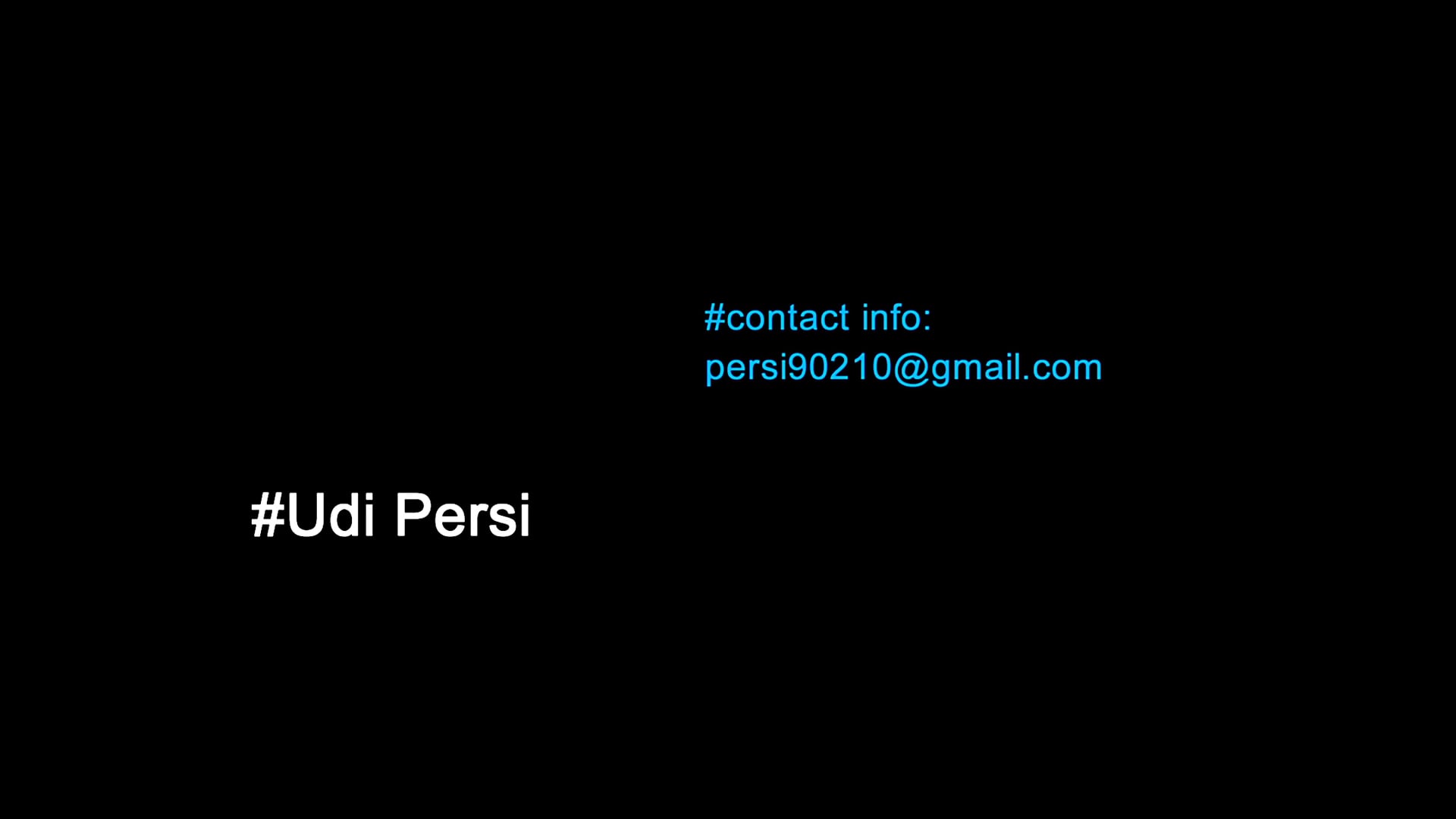 Udi Persi 2016 אודי פרסי on Vimeo