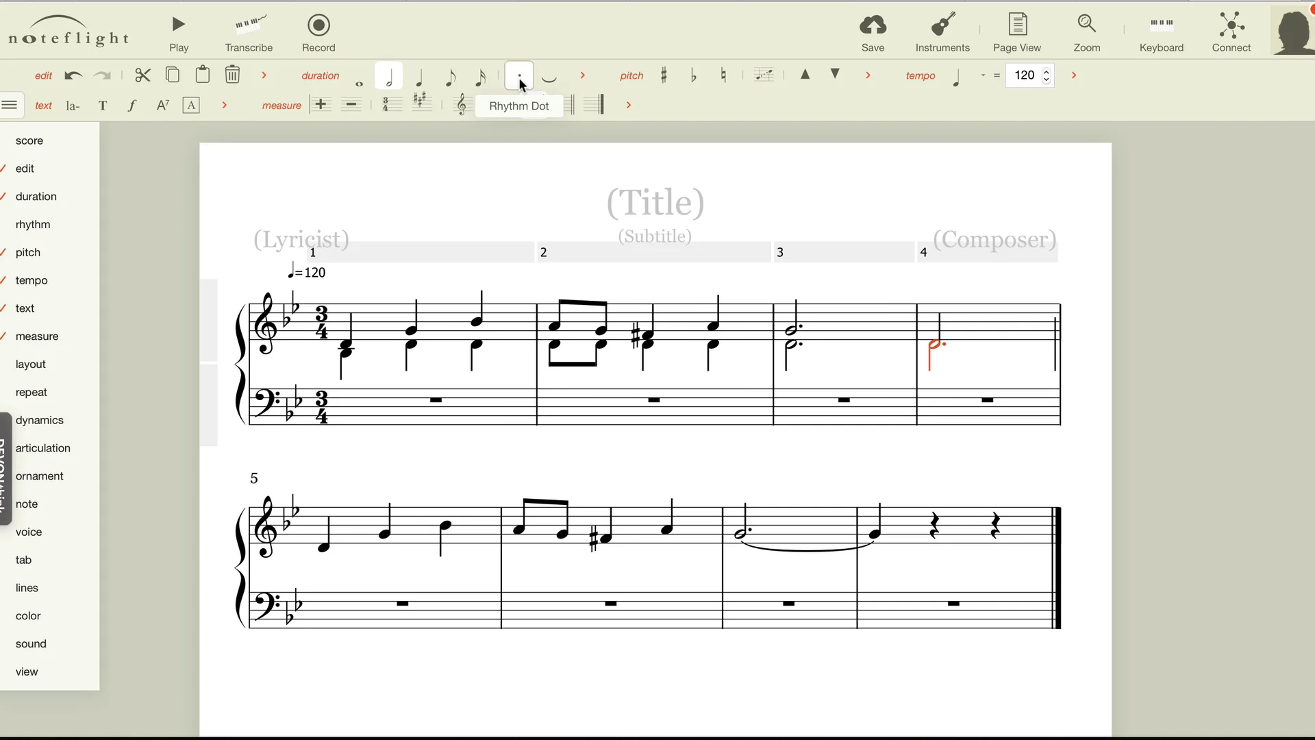 Creating a 4-part composition in Noteflight on Vimeo