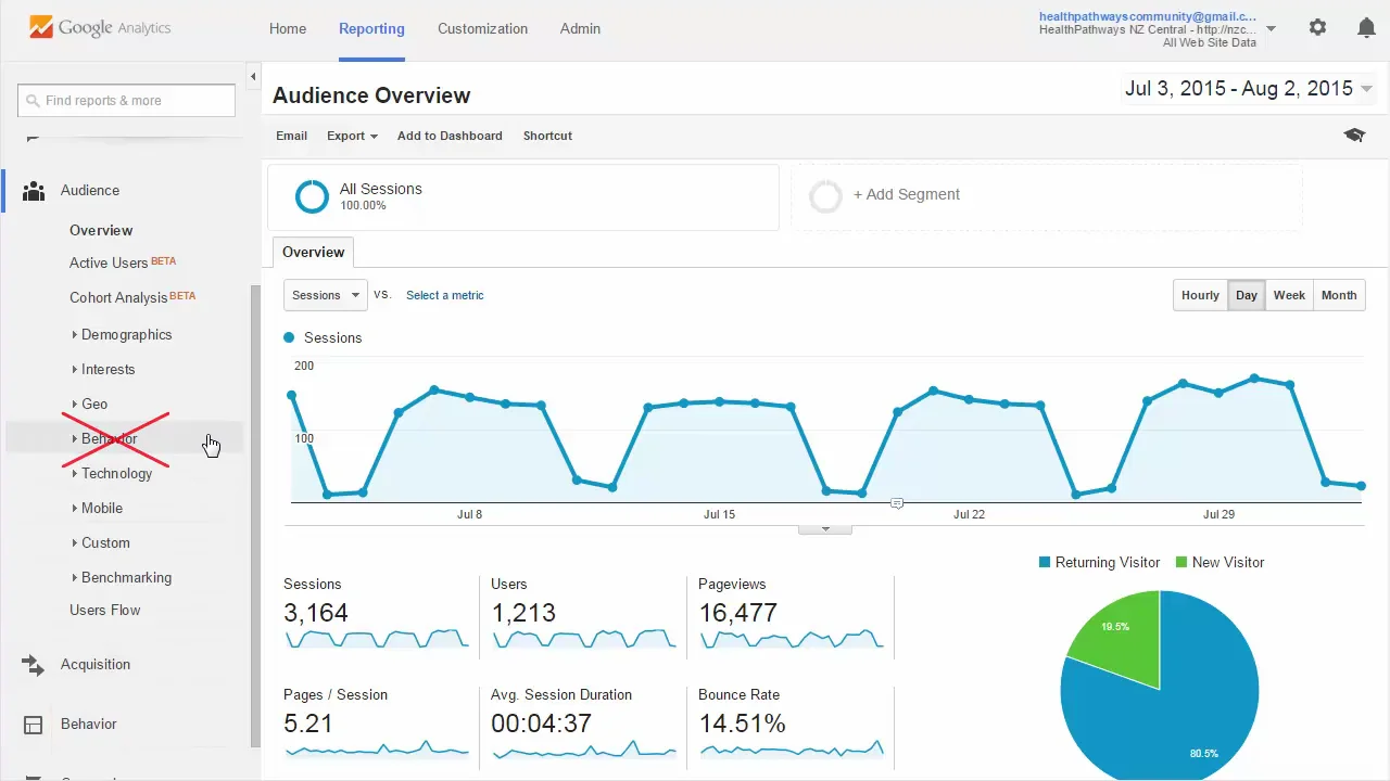 HealthPathways Conventions - Navigate Google Analytics Menus on Vimeo