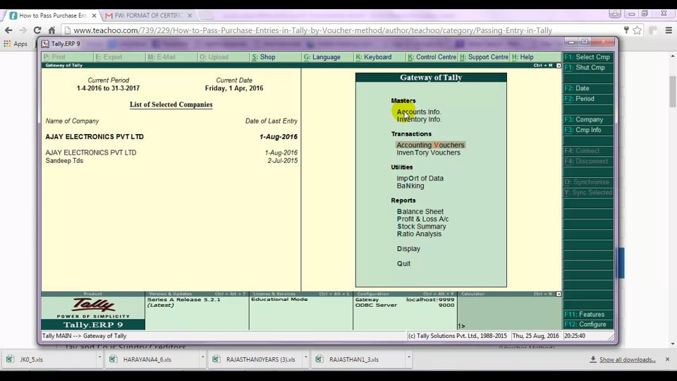 How to Pass Purchase Entries in Tally by Voucher method | Skillistan