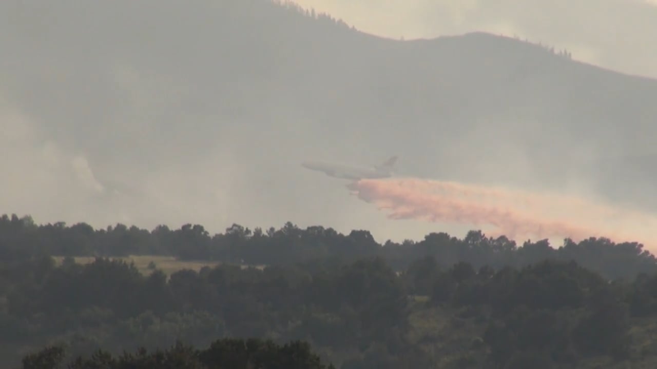 Live Footage: VLAT Air Tanker Drops on Hayden Pass Fire