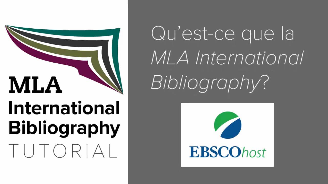 Qu'est-ce que la MLA International Bibliography? / What Is the MLA ...