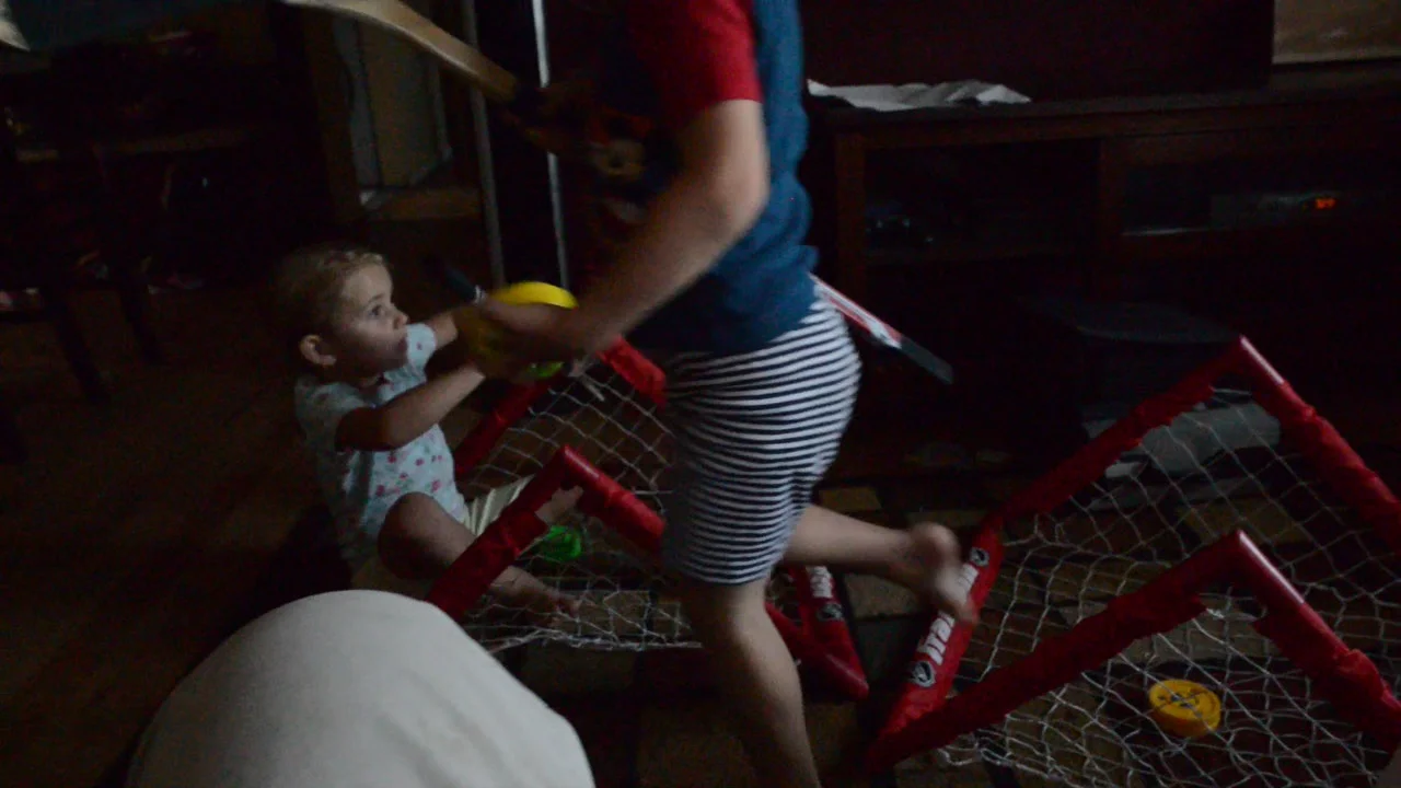 Riley and Hattie getting bored playing Hockey on Vimeo