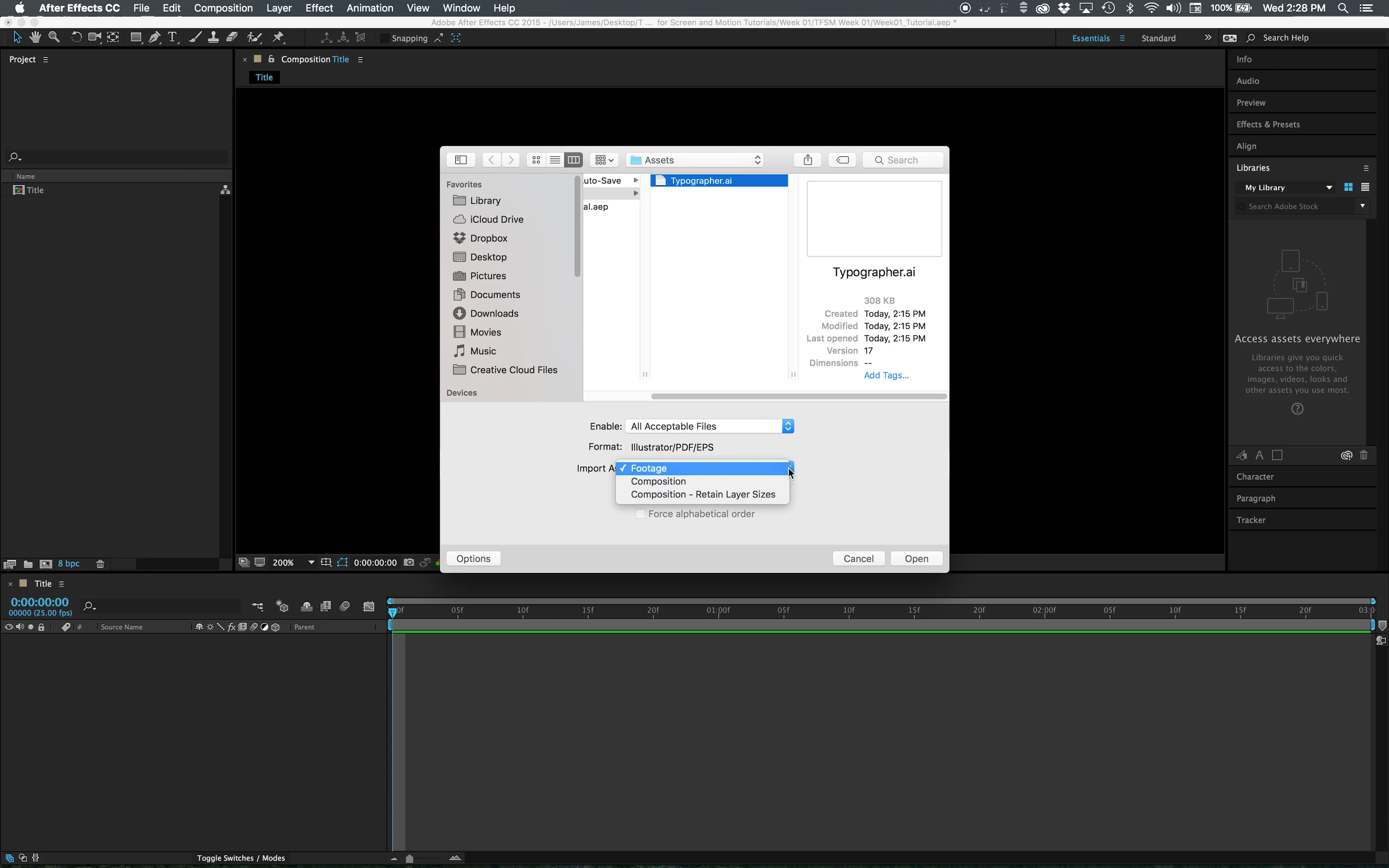 Week 1 - Introduction to After Effects - Part 1 of 4