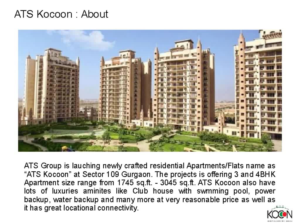 ATS Kocoon Flats/Apartments Gurgaon @ 9266629901 on Vimeo