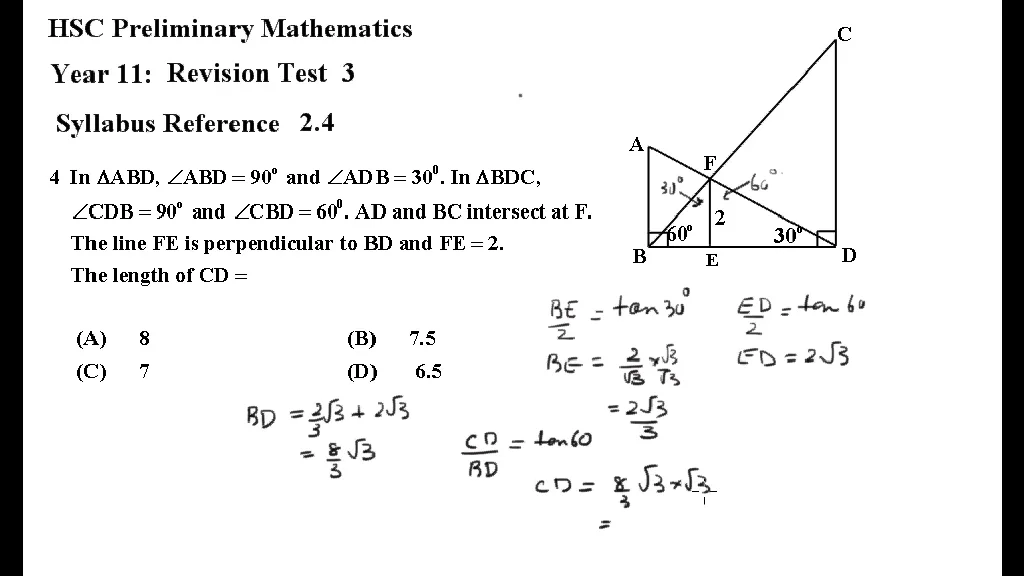 Year 11 Maths Revision Test 3 on Vimeo