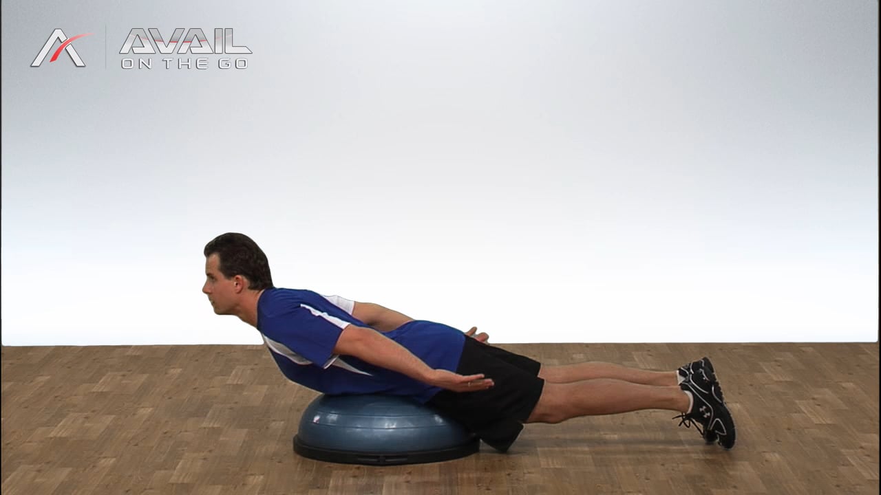 Laying Back Extension Bosu Side on Vimeo