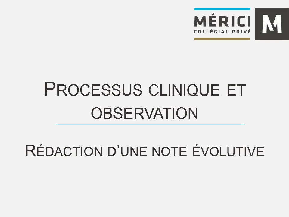 Tutoriel - Redac. d'une note évolutive.