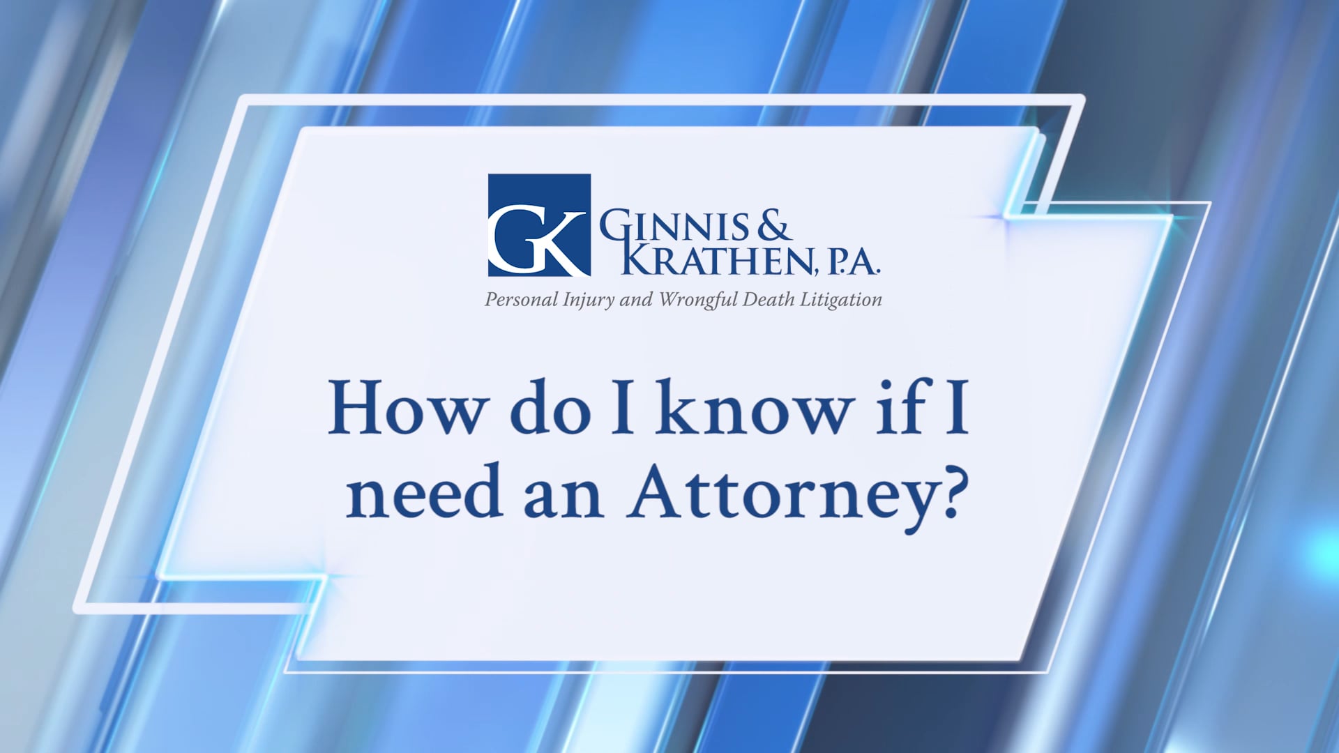Eric Ginnis - How Do I Know Need Attorney on Vimeo