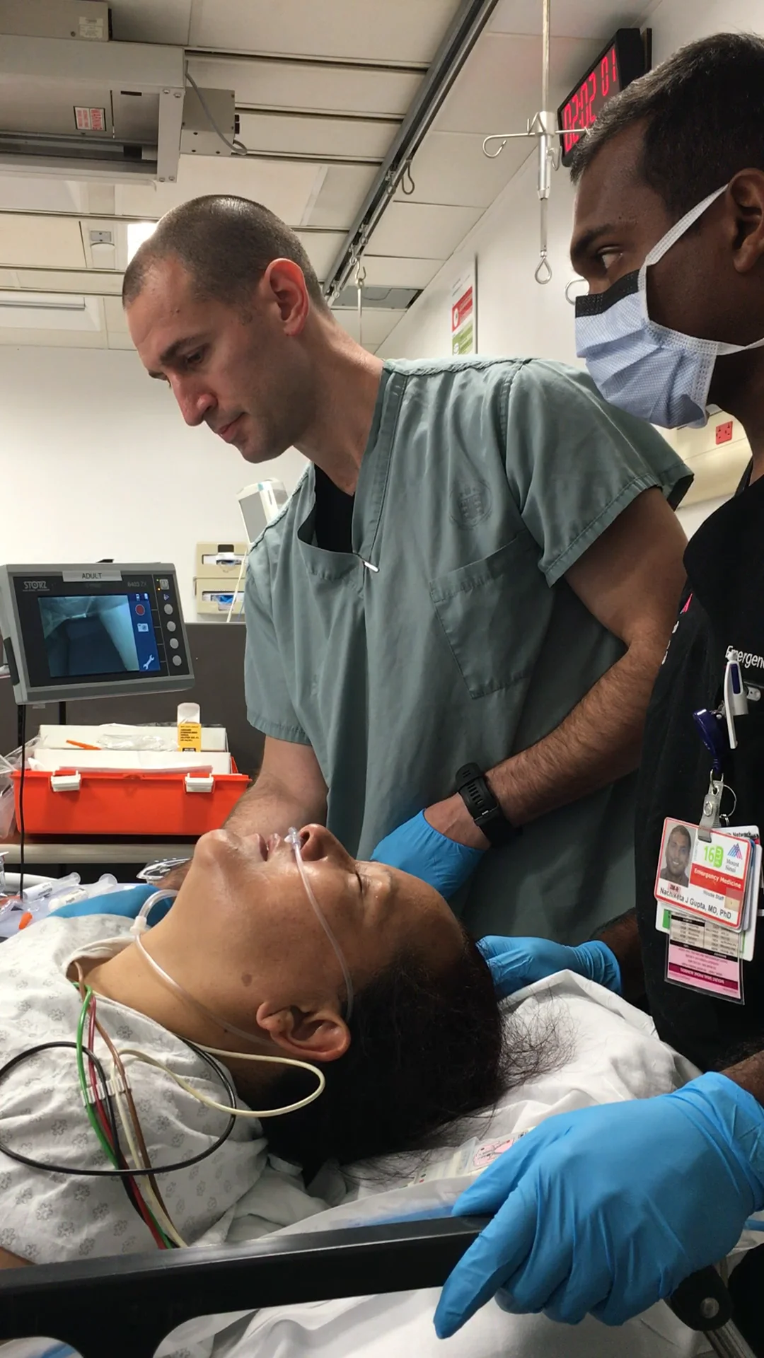 Ketamine-Only Breathing Intubation - Grade 2b View