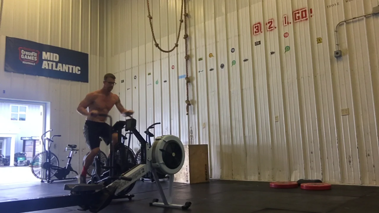 4 rounds for time: trying to do same or slightly negative splits on Vimeo