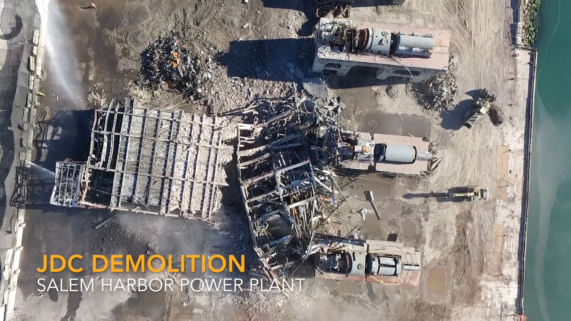 JDC Demolition - Salem Harbor Power Plant - Final Building Pull on Vimeo