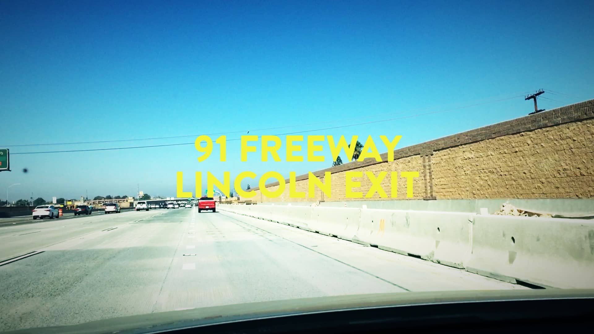 91 Freeway Lincoln Exit on Vimeo