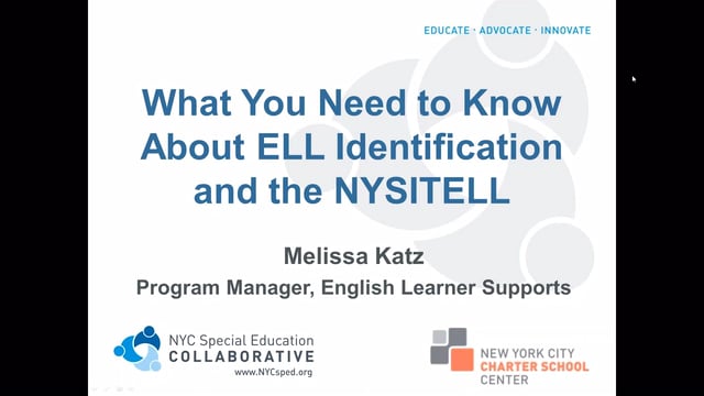 What You Need to Know About ELL Identification and the NYSITELL on Vimeo