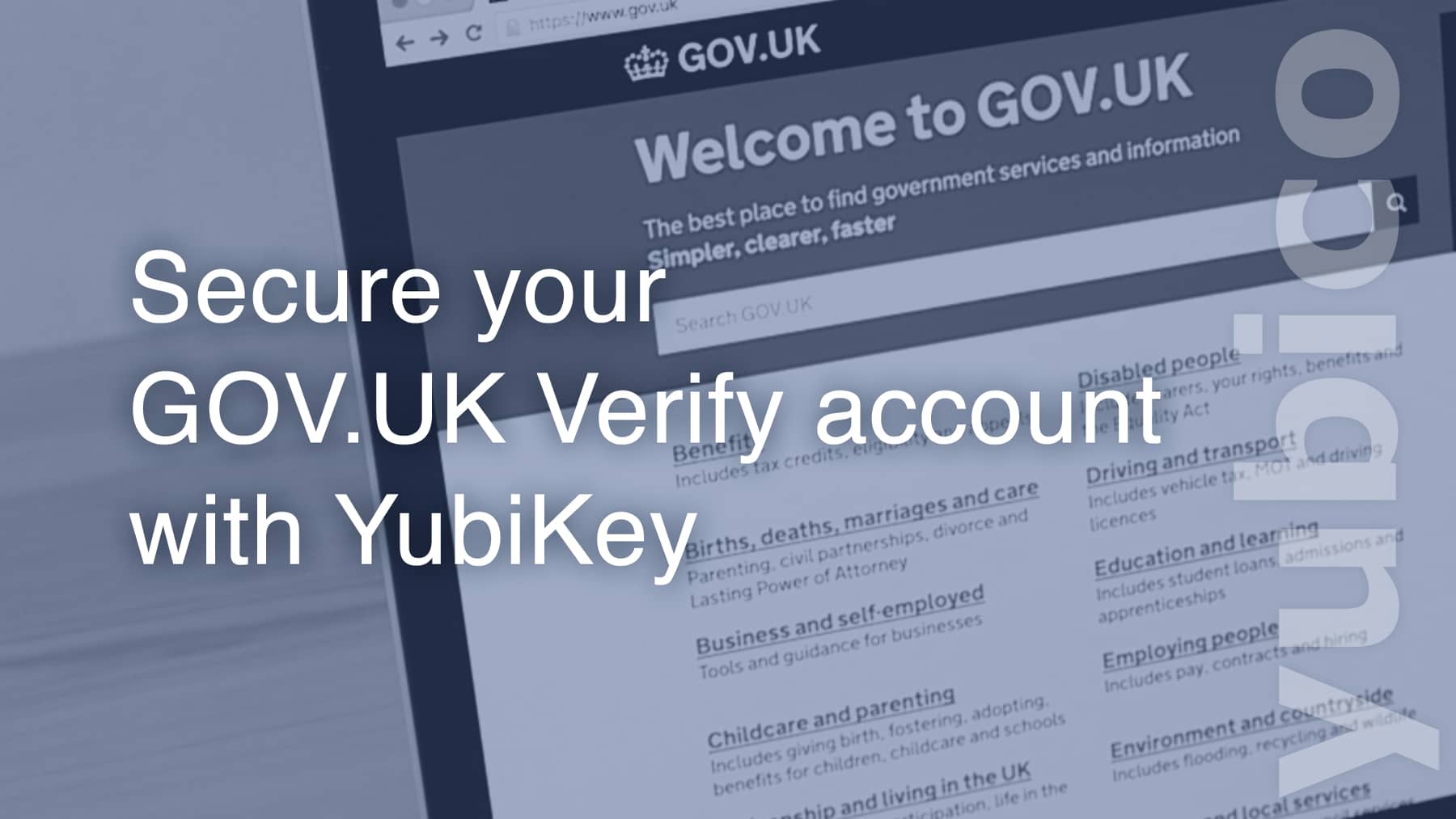 Secure your GOV.UK Verify account with YubiKey on Vimeo