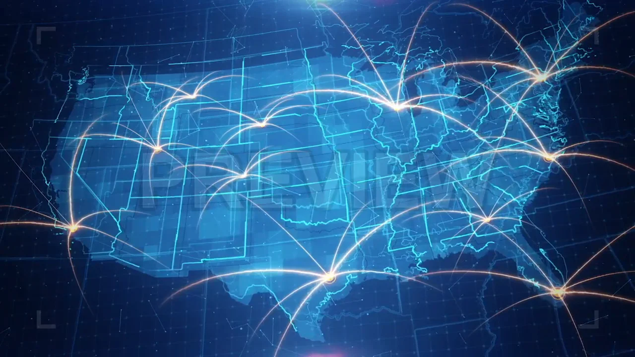 USA Map Connection 4K Stock Motion Graphics on Vimeo