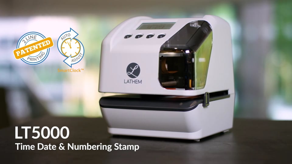 Lathem LT5000 Electronic Time Date & Numbering Stamp on Vimeo