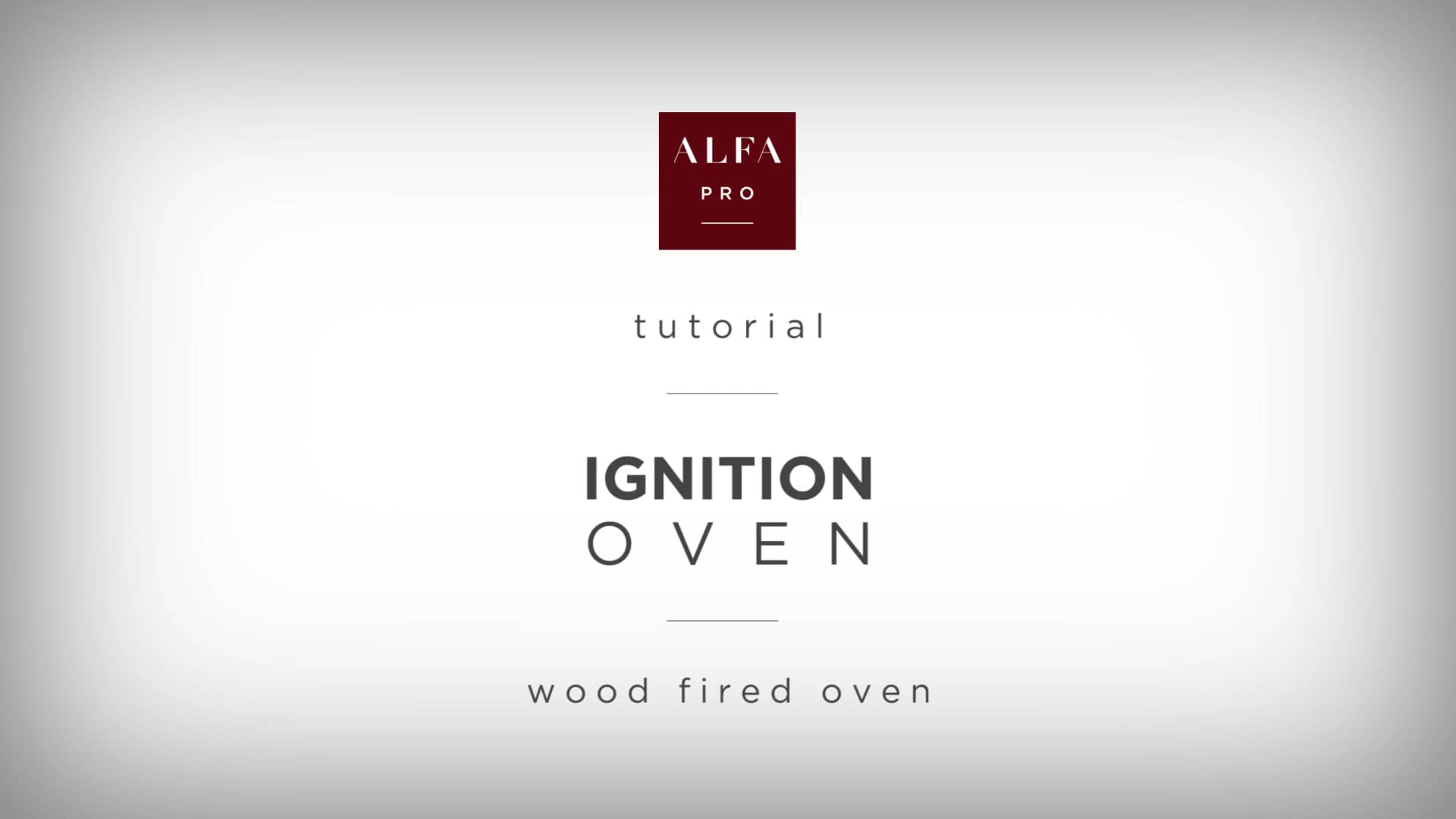 Ignition - wood oven - Tutorial Alfa Pro on Vimeo