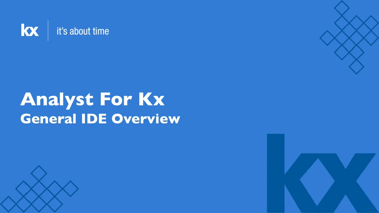Kx Analyst IDE Overview on Vimeo