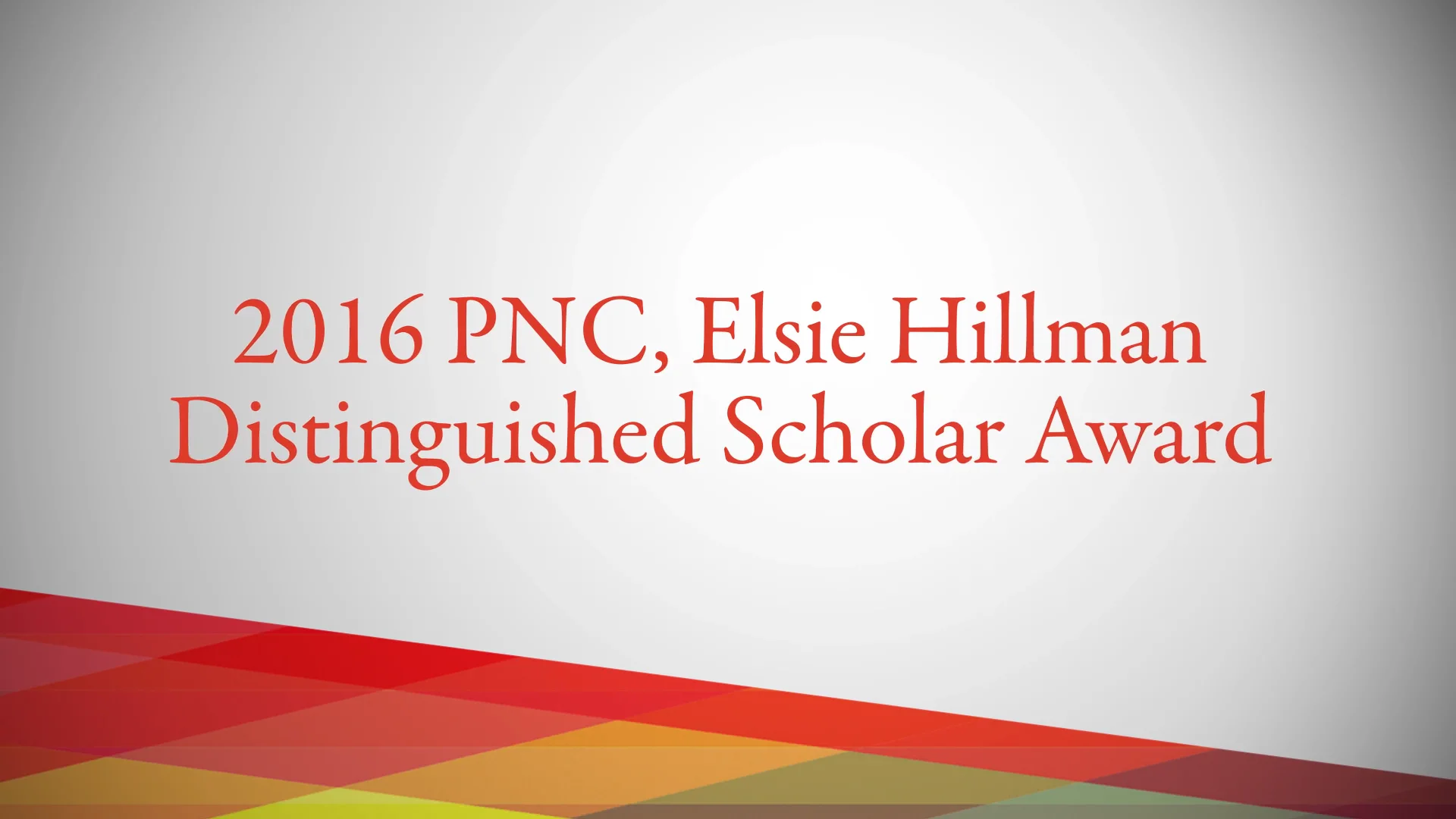 PNC/Elsie Hillman Distinguished Scholar 92216 on Vimeo