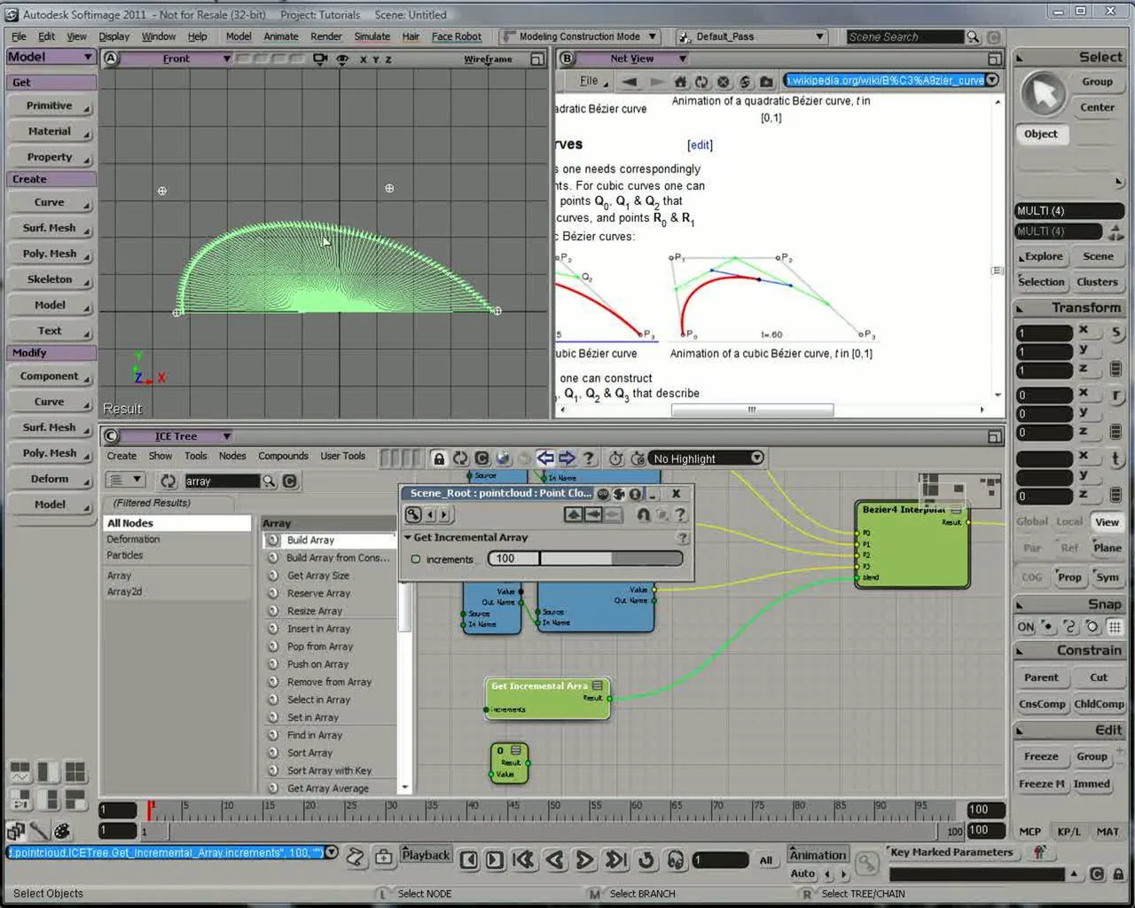 Tutorial: Build your own Bézier Curve Interpolation in Softimage ICE on Vimeo
