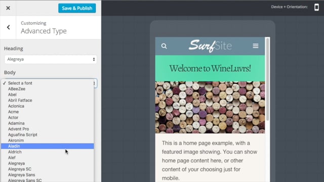 Advanced Type - WPtouch