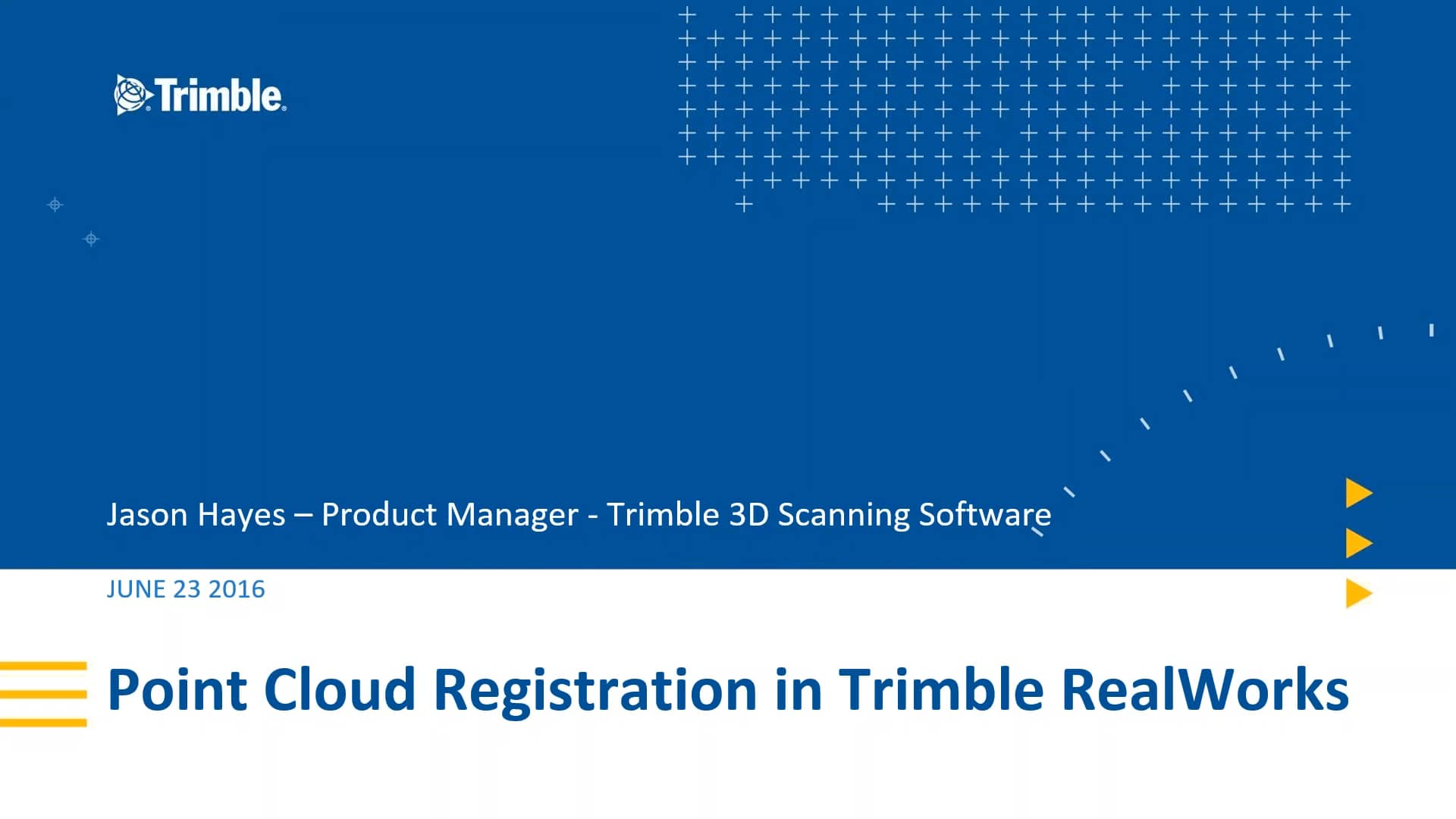2016-06-23 16.00 Point Cloud Registration in Trimble RealWorks on Vimeo