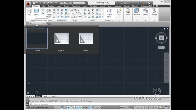 Curso AutoCAD 2014 Básico 3D | Render Cursos Online