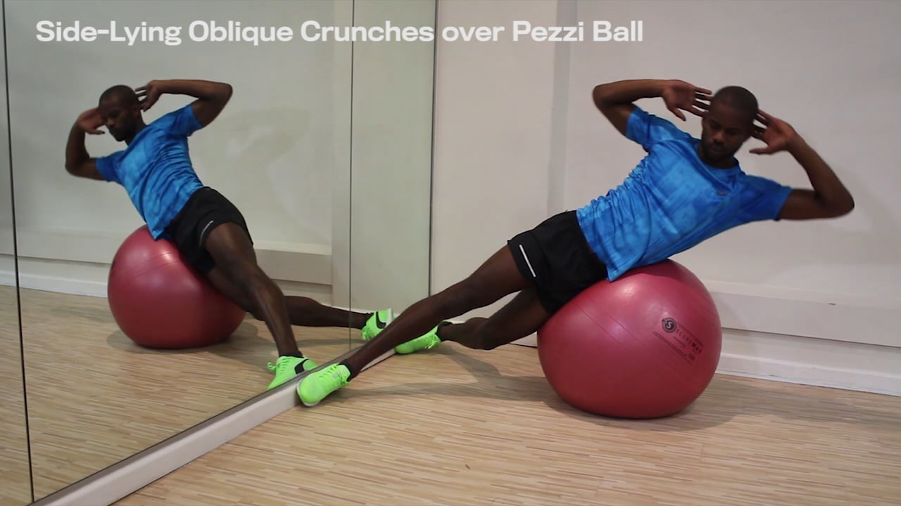 Side Lying Oblique Crunches Over Pezzi Ball on Vimeo