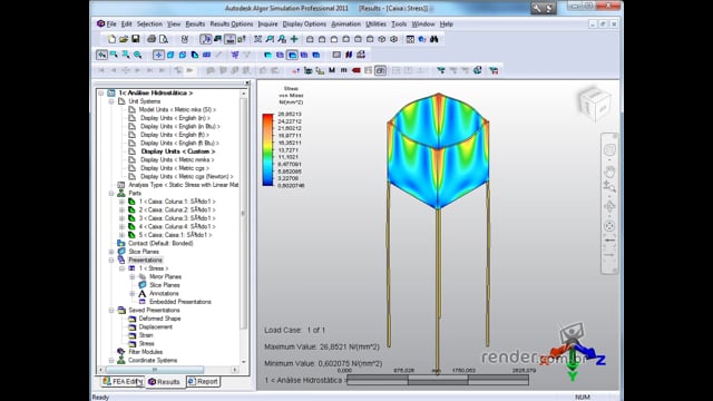 Curso CAE - Autodesk Algor Simulation | Render Cursos Online