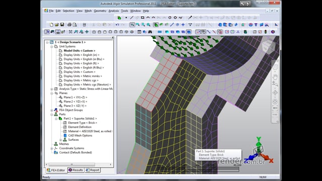 Curso CAE - Autodesk Algor Simulation | Render Cursos Online