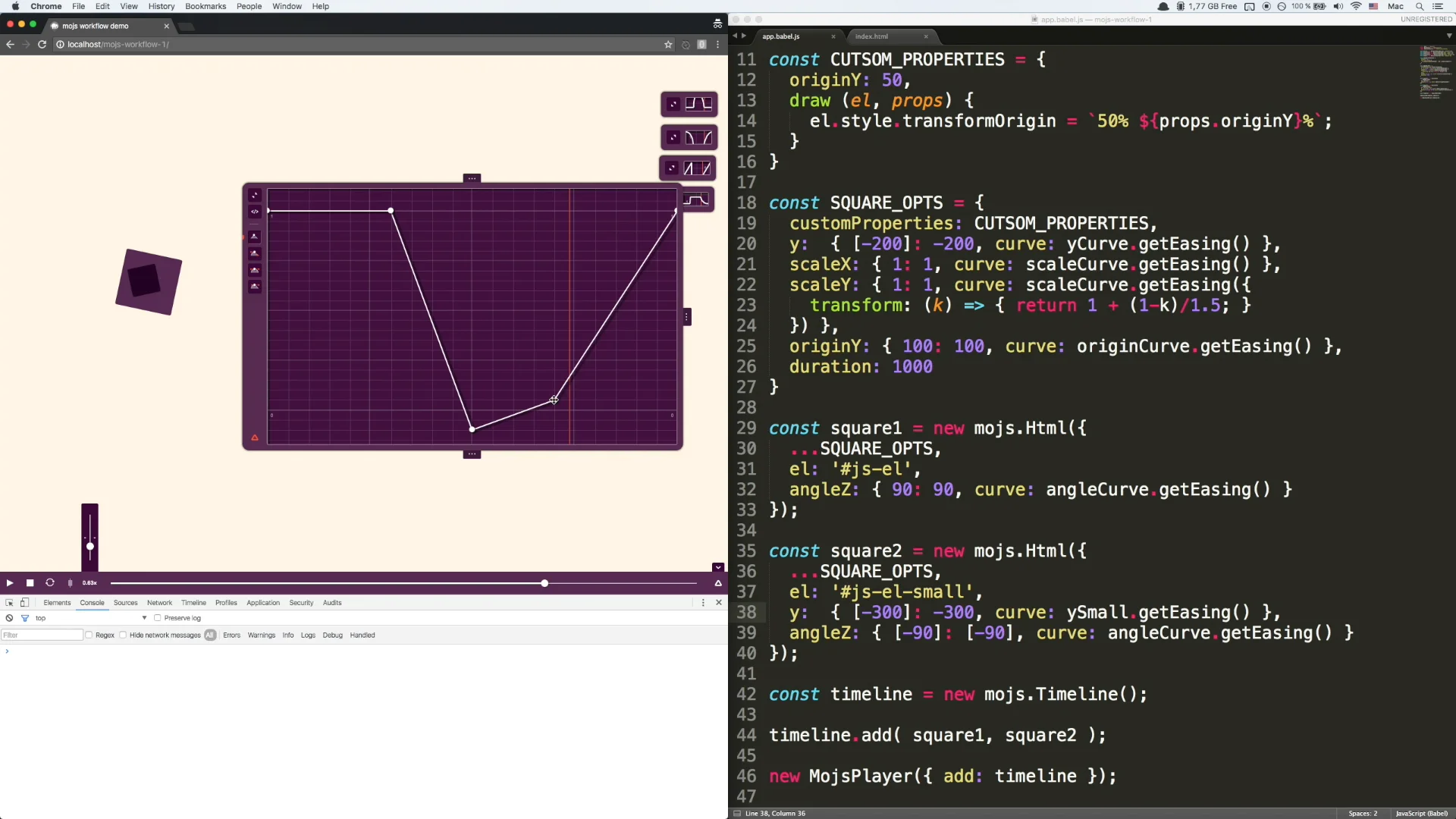 mojs workflow on Vimeo