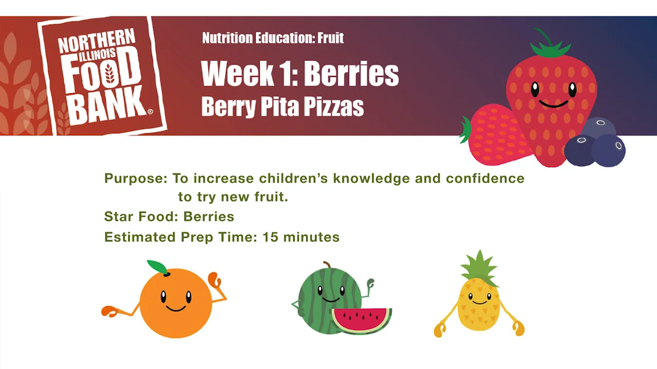 Northern Illinois Food Bank - FRUIT Lesson 01: Berry Pita Pizzas on Vimeo