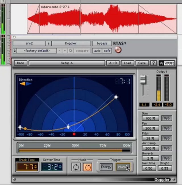 Doppler FX4 via Waves Doppler Plugin on Vimeo