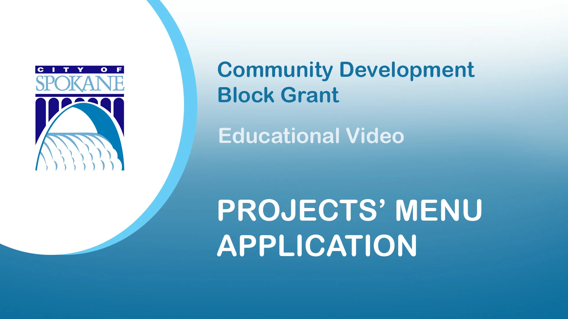 CDBG - Projects' Menu Application on Vimeo