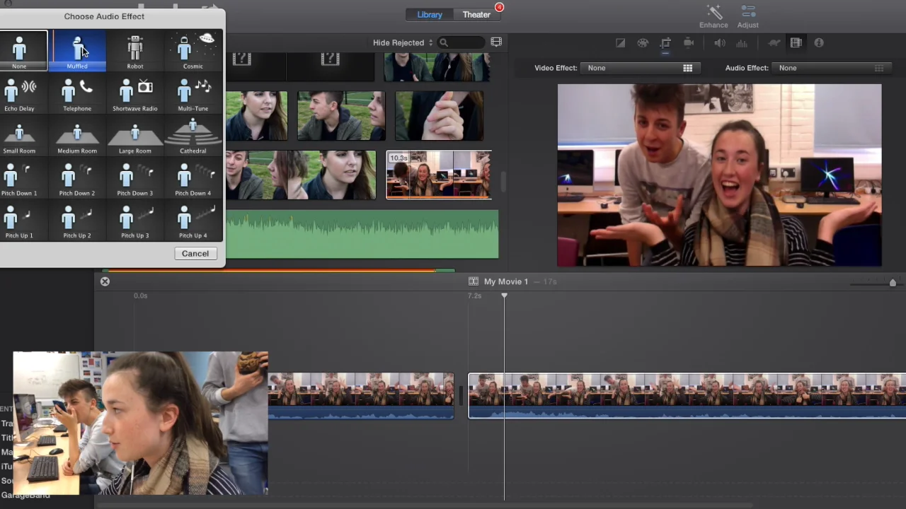Muffled sound effect on Vimeo