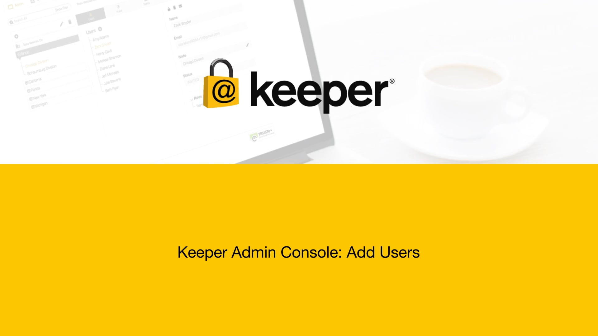 Keeper Admin Console - Add User on Vimeo