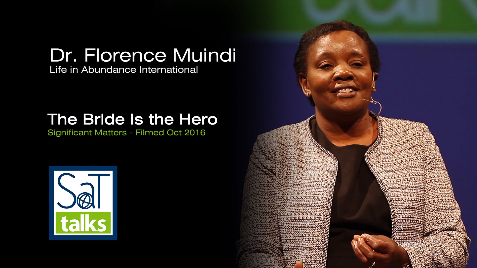 SAT Talks 2016 - Dr. Florence Muindi on Vimeo