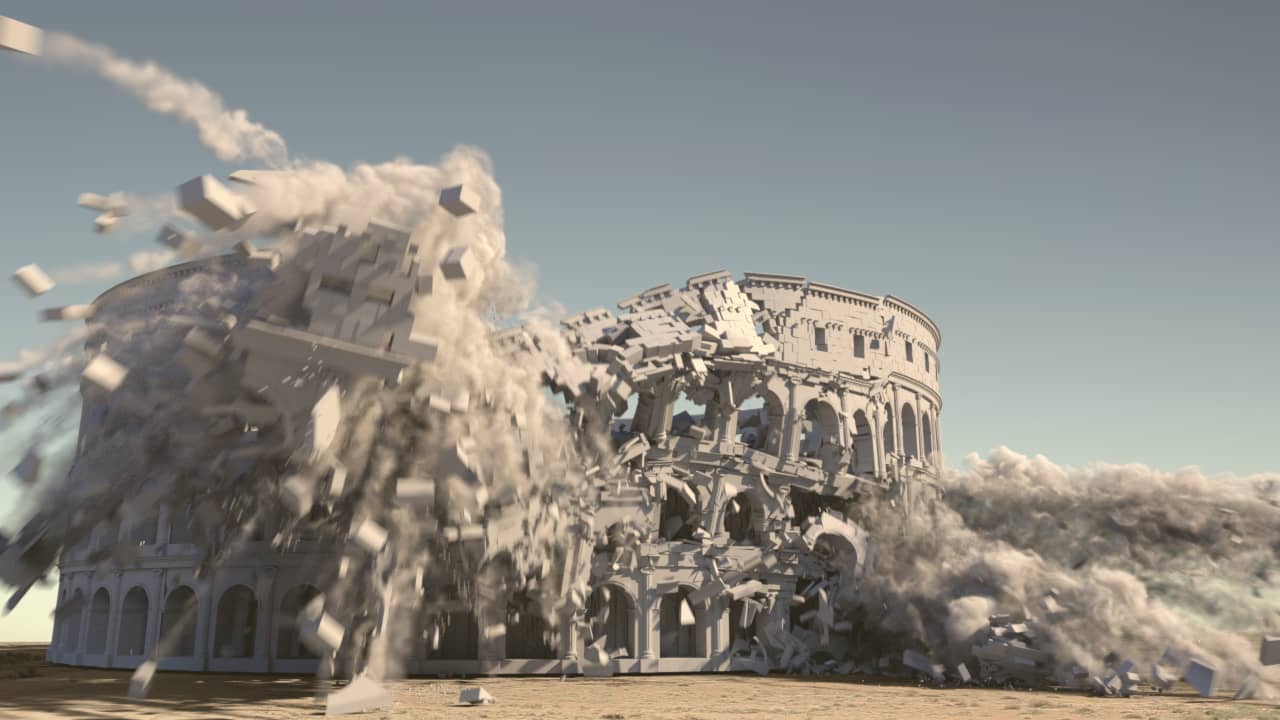 Colosseum_Destruction_Houdini_Redshift on Vimeo
