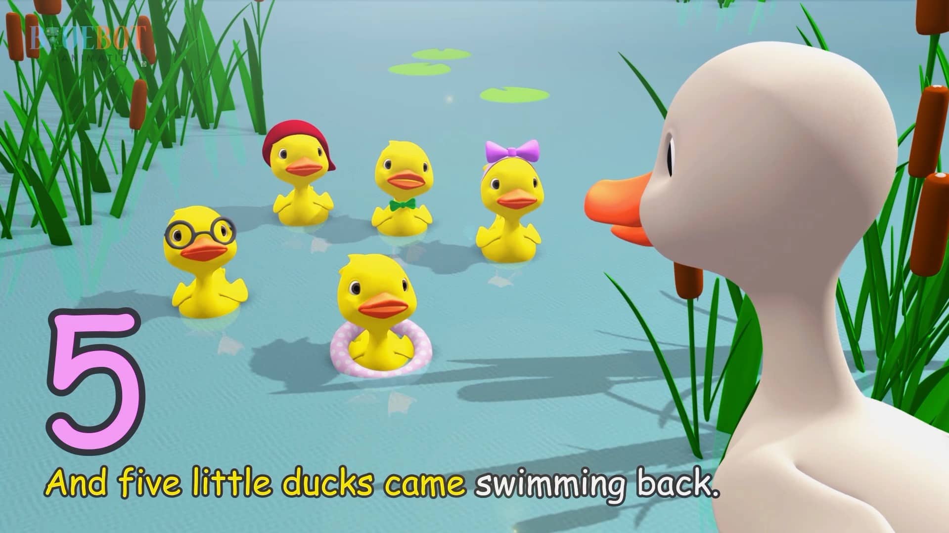 Five Little Ducks | Nursery Rhymes with lyrics | on Vimeo