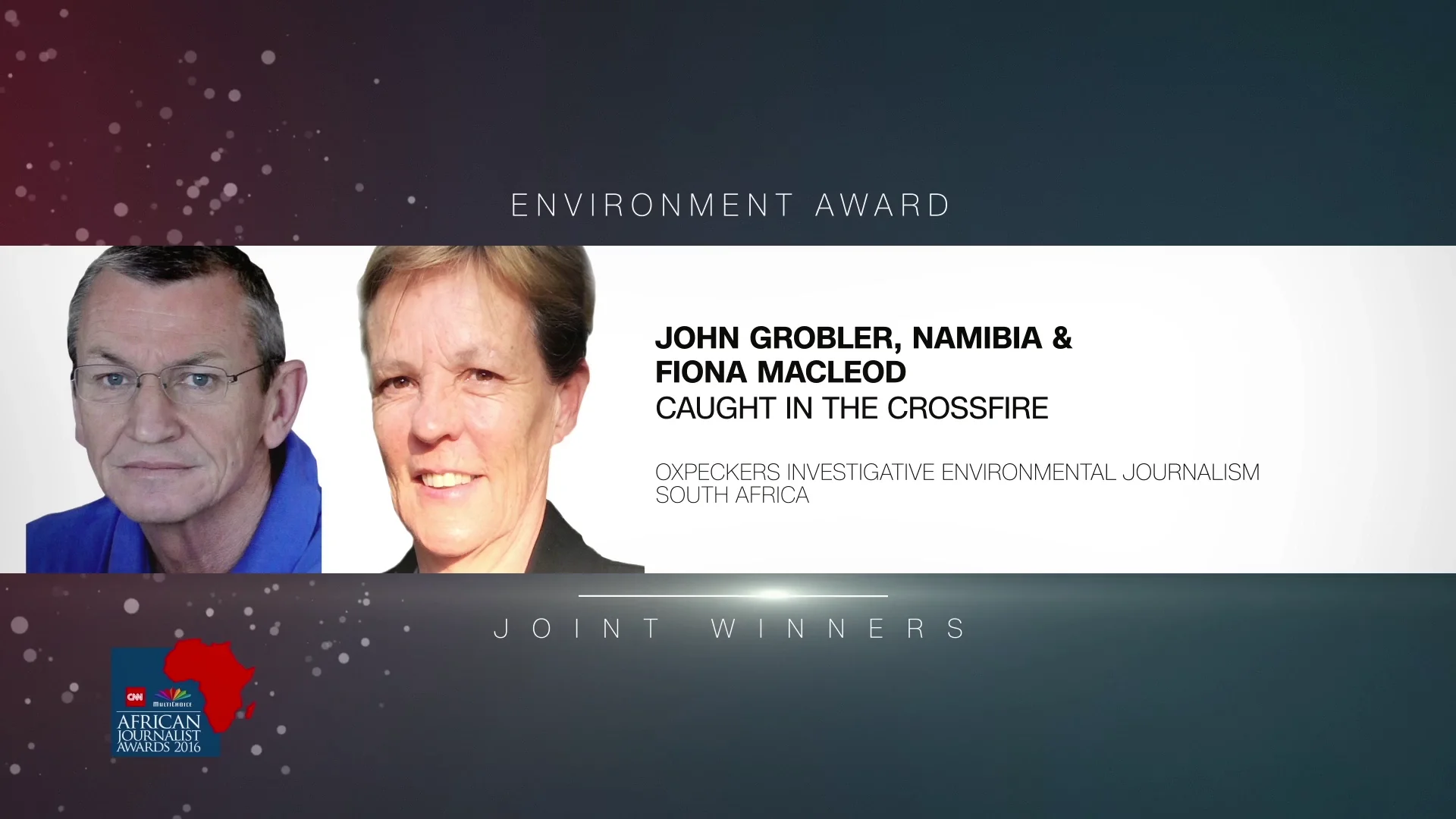 John Grobler, Namibia, & Fiona Macleod, South Africa: Environment Award ...