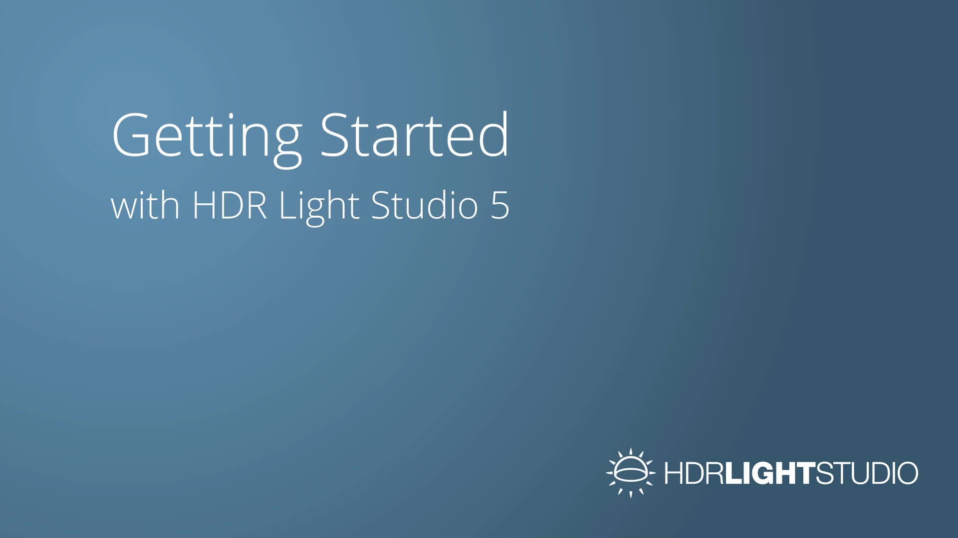 Getting Started with HDR Light Studio 5 on Vimeo