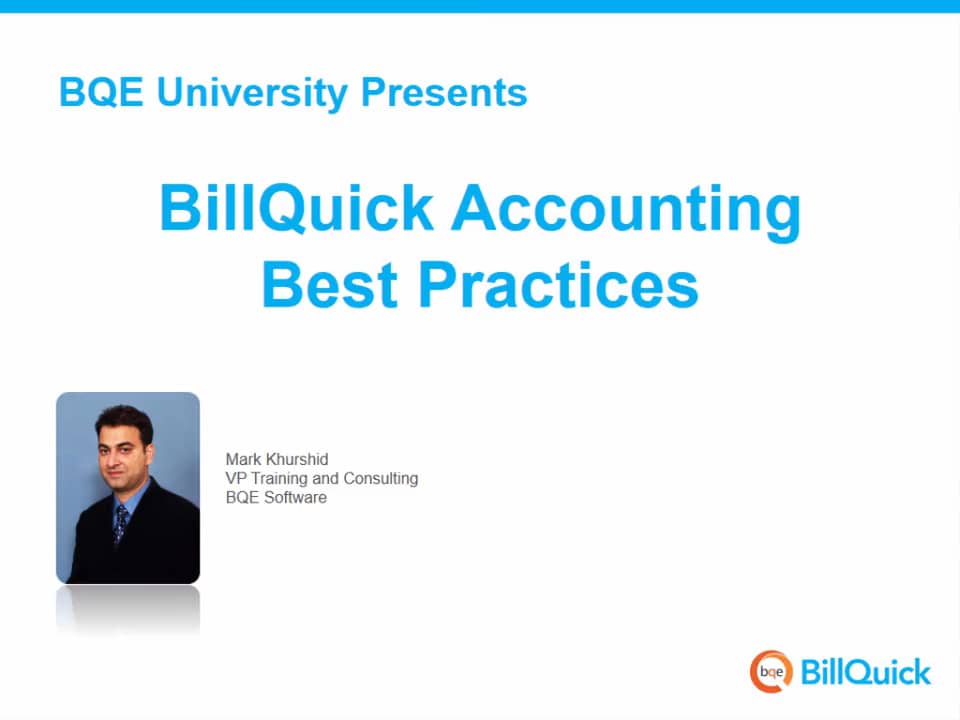 BillQuick Accounting Best Practices on Vimeo