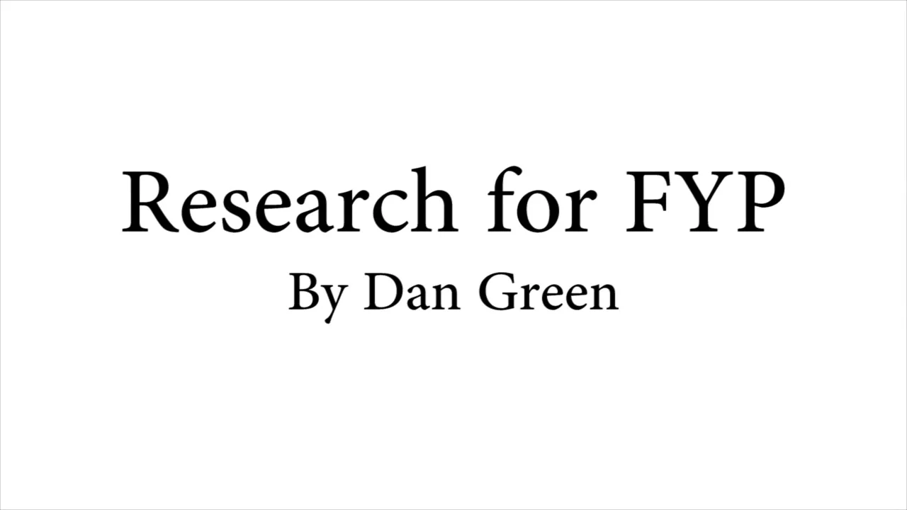 research-for-final-year-project-on-vimeo