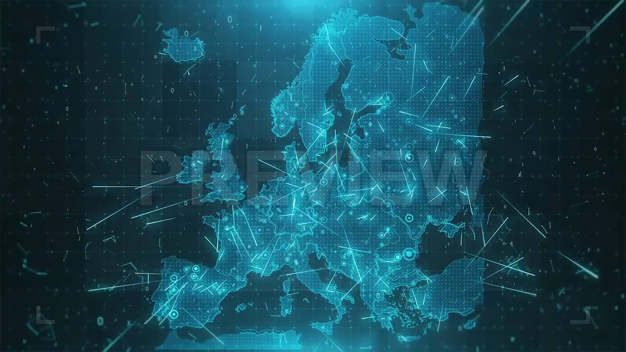 Europe Map Background Cities Connections 4K Stock Motion Graphics on Vimeo